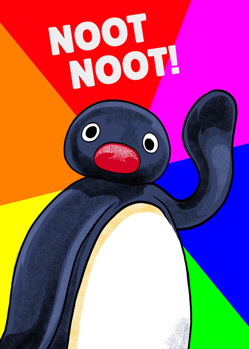 'Noot Noot Meme' Poster, picture, metal print, paint by Mikhaila Poster ...