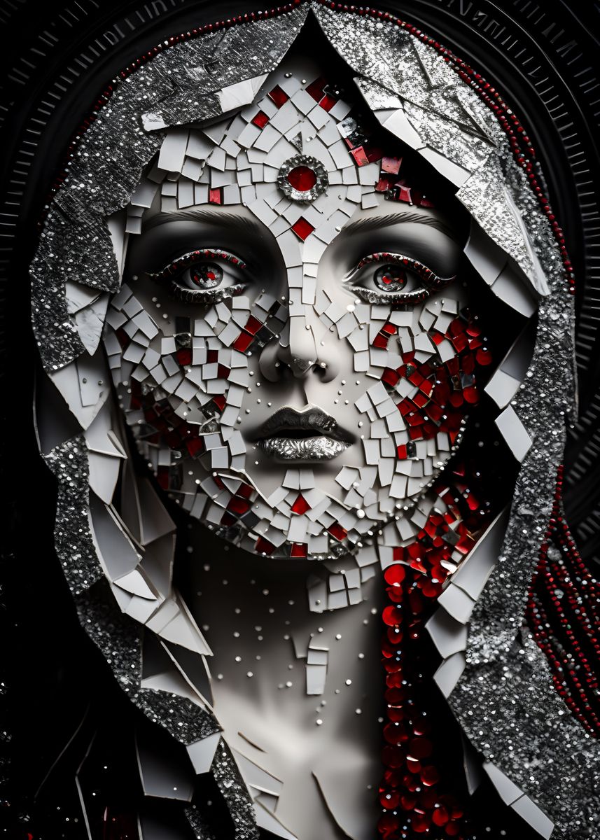 'Bejeweled Mosaic 08' Poster, picture, metal print, paint by Misty ...