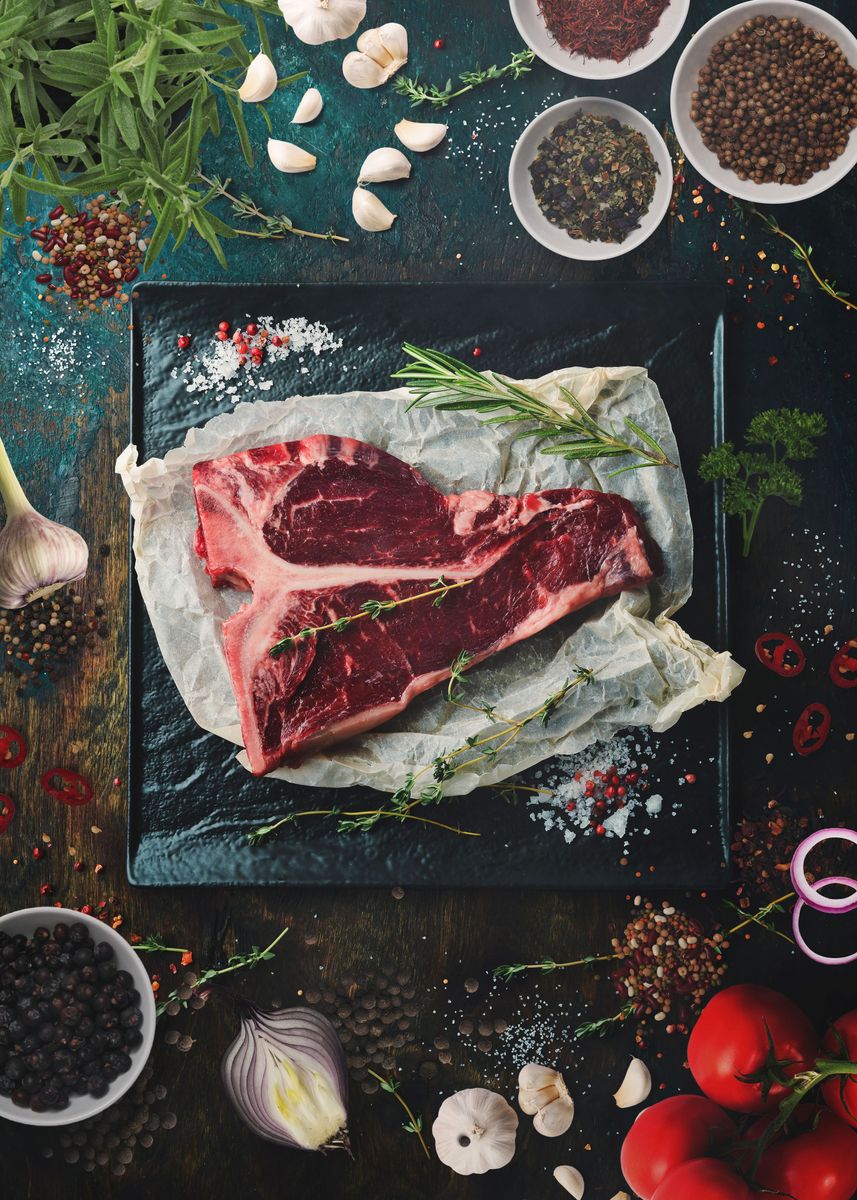 'Raw meat in preparation' Poster by Stefan Merz | Displate