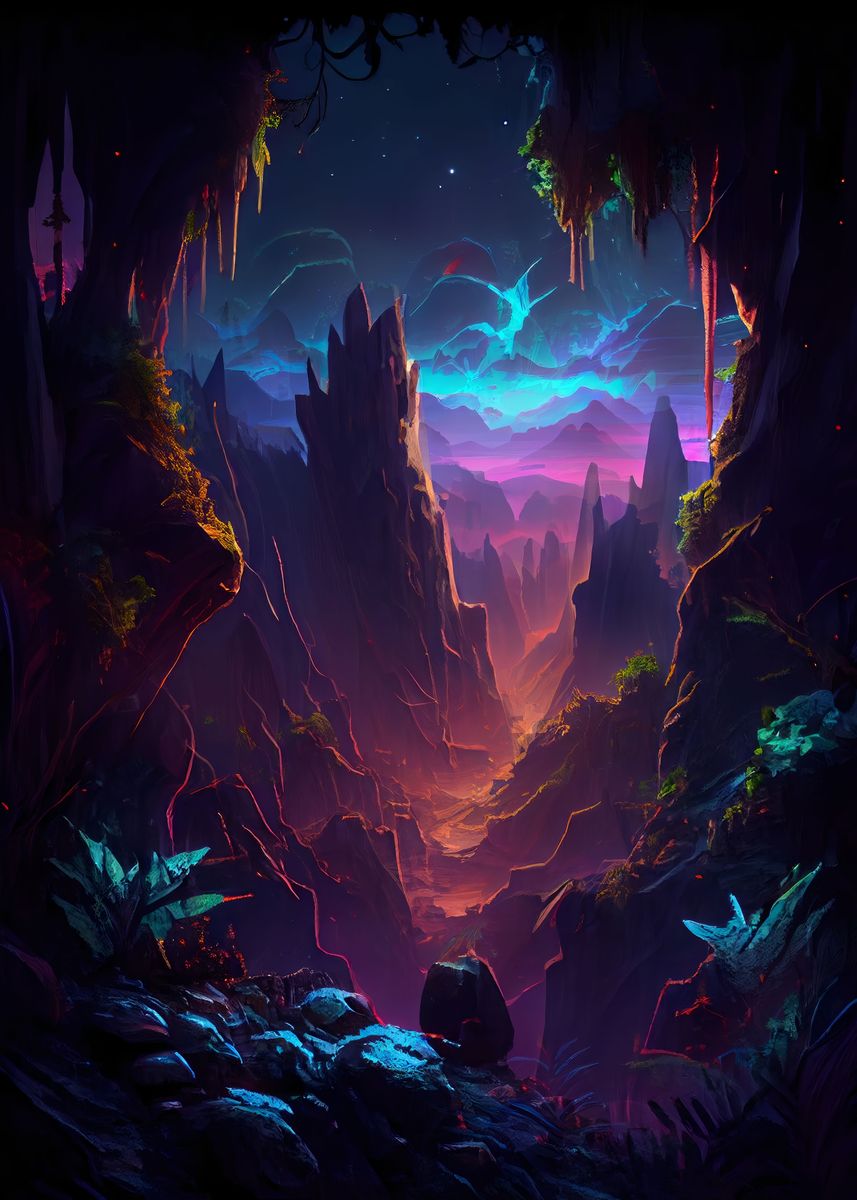 'Alien Planet' Poster, picture, metal print, paint by Zdenek Moravek ...