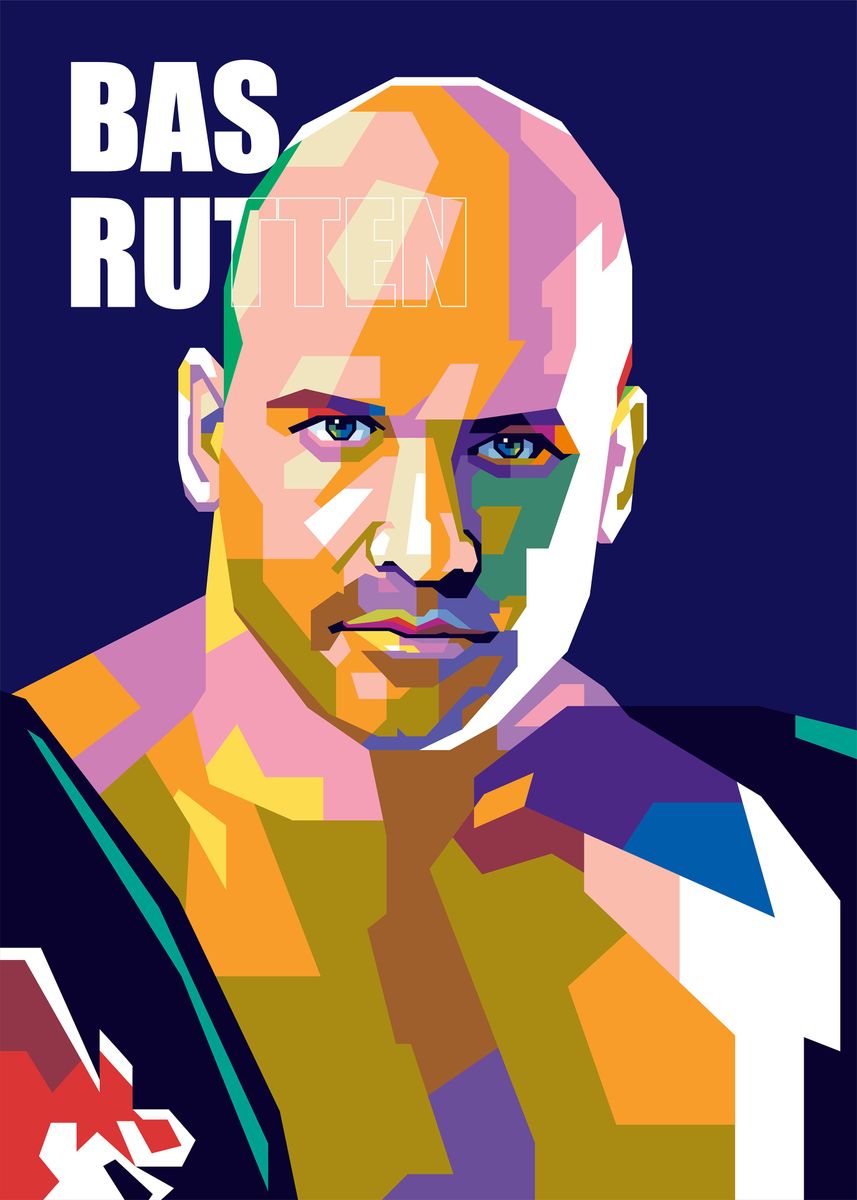 'Bas Rutten' Poster by Indra | Displate