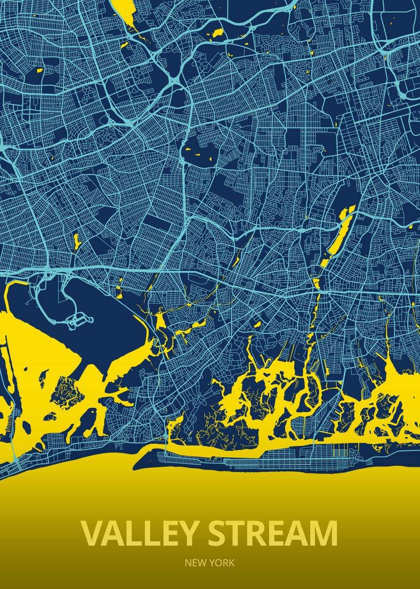 'VALLEY STREAM' Poster, picture, metal print, paint by CRAFTSSSTUDIO ...