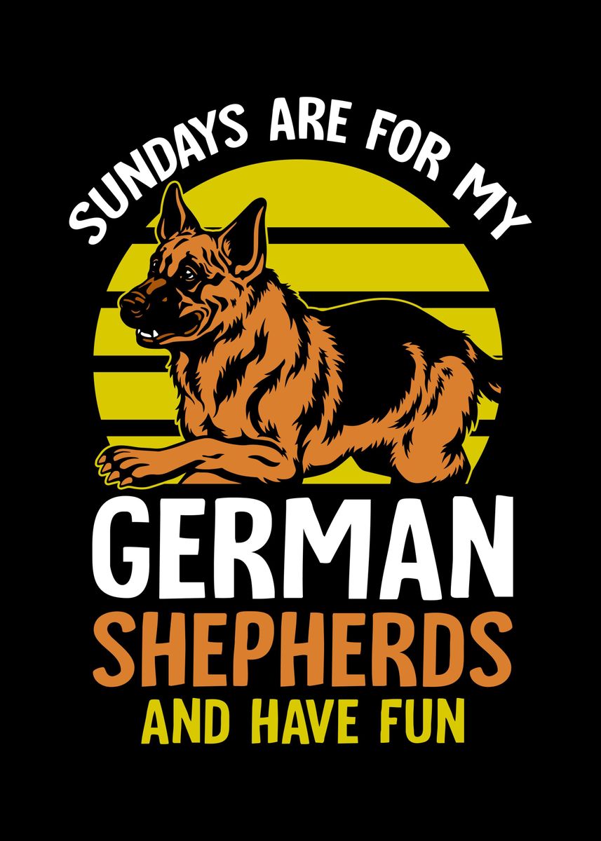 'German Shepherd' Poster, picture, metal print, paint by Sebastian ...