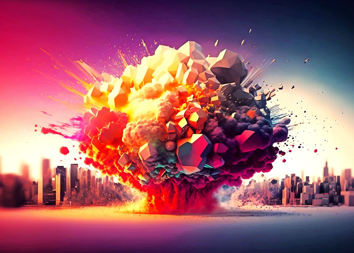 'Explosive Colorful' Poster by Dare Neil | Displate