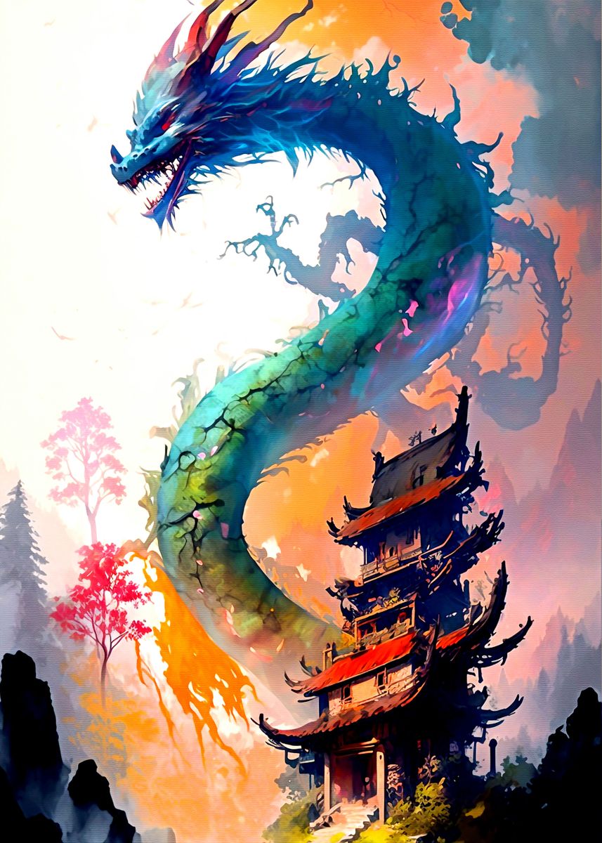 'Dragon' Poster by Anie Nesta | Displate