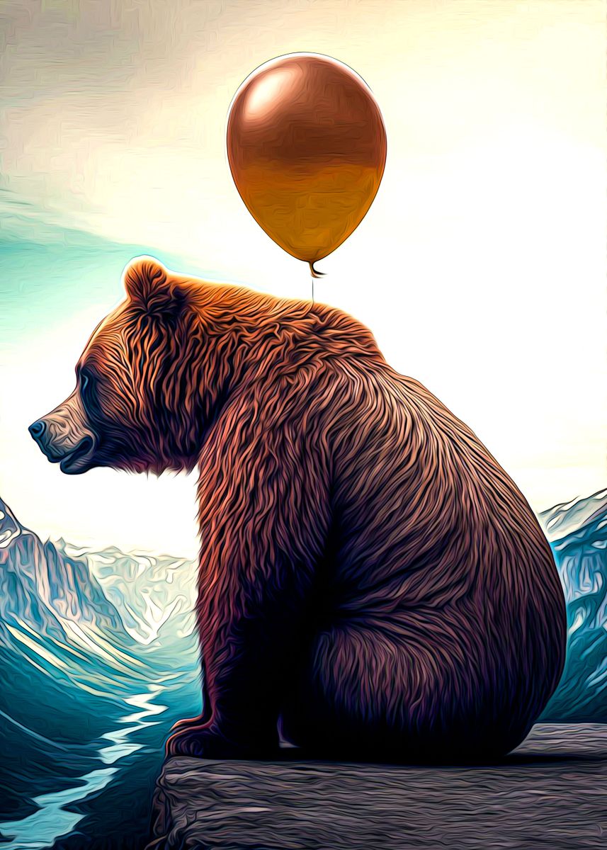 'Bear' Poster, picture, metal print, paint by khoa doan | Displate