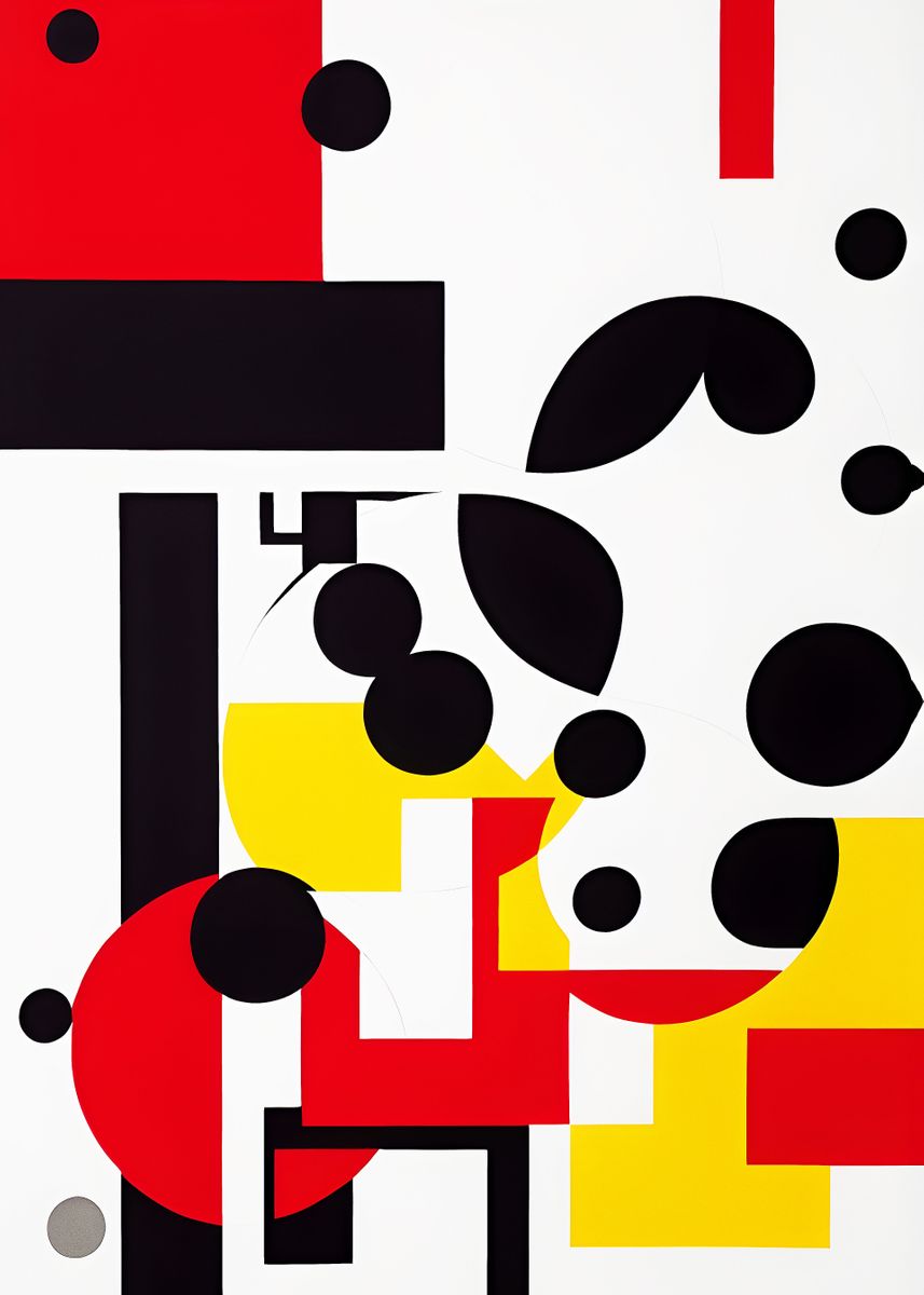 'Modernist Geometric Poster' Poster, picture, metal print, paint by BluePinkPanther | Displate