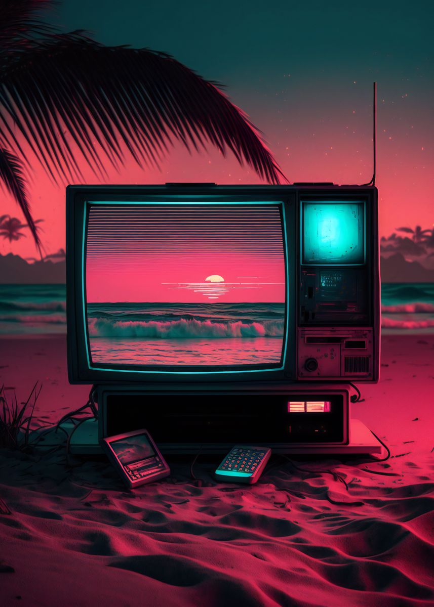 'Sunset Screen' Poster, picture, metal print, paint by Powerful Words ...