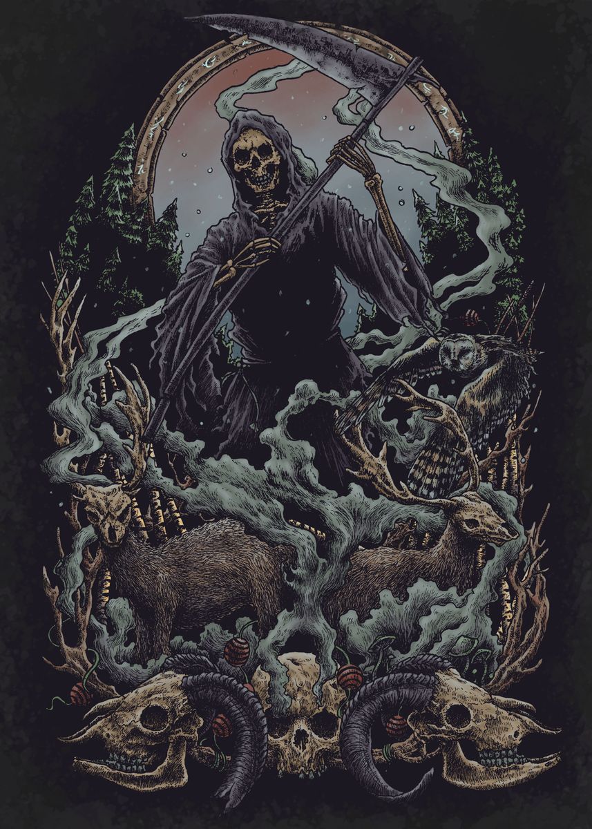 'Reaper of The Forest' Poster, picture, metal print, paint by Chase ...
