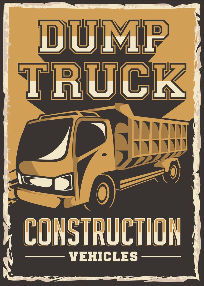 'Dump Truck' Poster, picture, metal print, paint by Naso | Displate