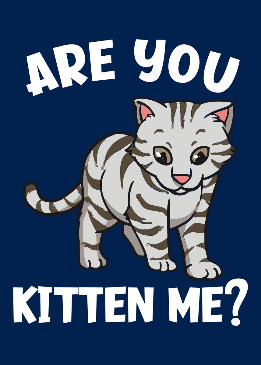 'Are You Kitten Me' Poster by PiolettaArt | Displate