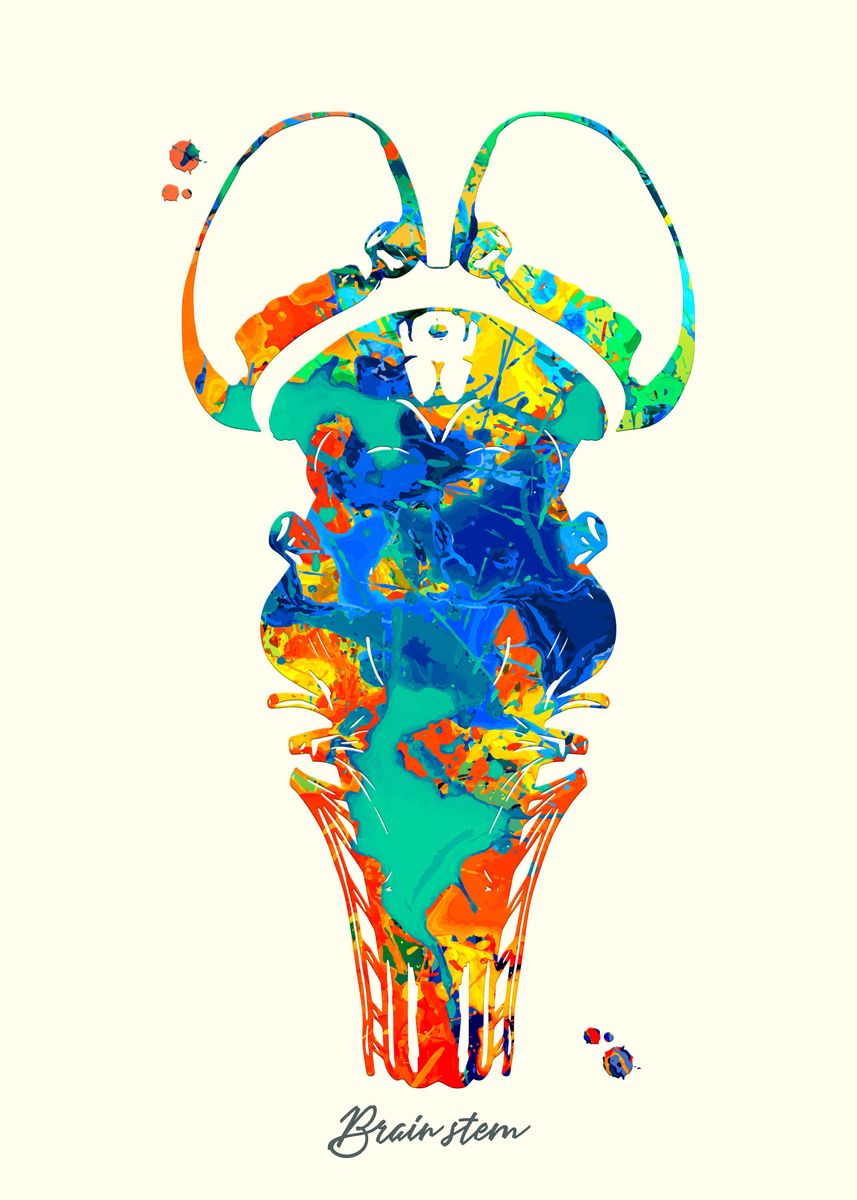 'Brain stem' Poster, picture, metal print, paint by Vincent Vorce ...