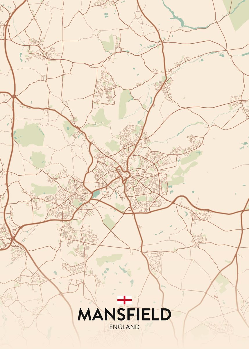 'Mansfield UK' Poster, picture, metal print, paint by IMR Designs ...