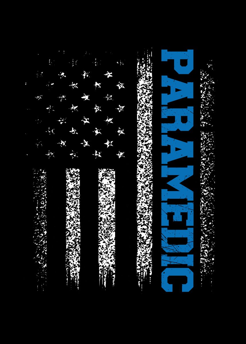 'Paramedic USA' Poster, picture, metal print, paint by BeMi | Displate
