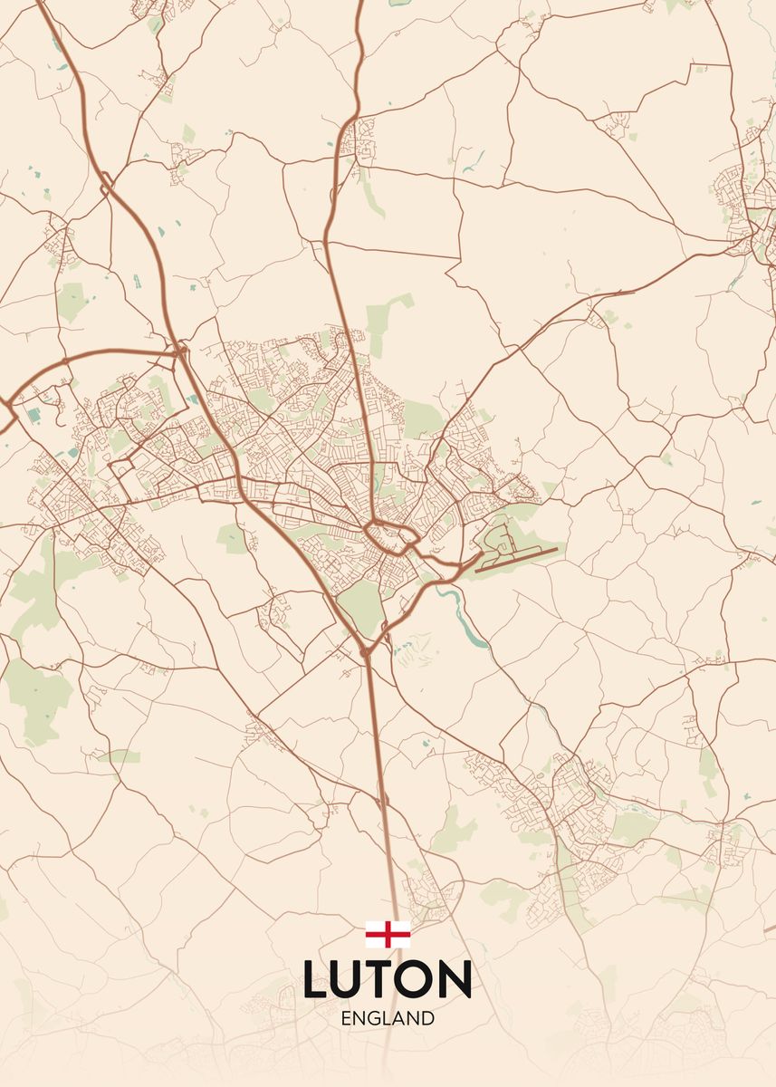 'Luton UK' Poster, picture, metal print, paint by IMR Designs | Displate