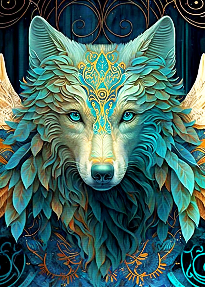 'Wolf' Poster, picture, metal print, paint by Bioen King | Displate