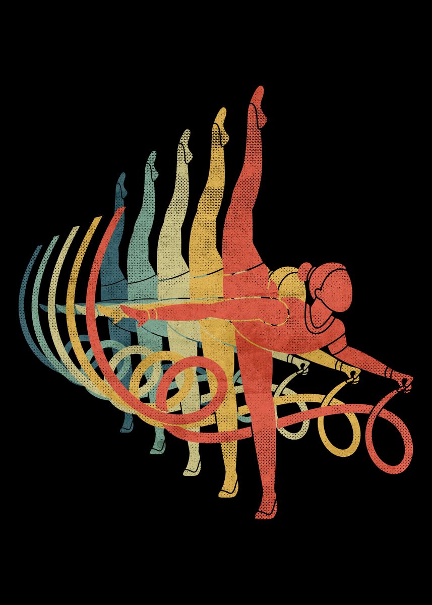 'Rhythmic Gymnastics Girl' Poster, picture, metal print, paint by El ...