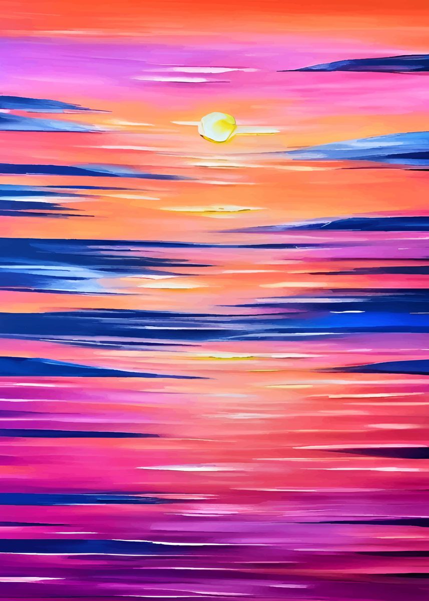 'Colorful hand painted' Poster, picture, metal print, paint by ...