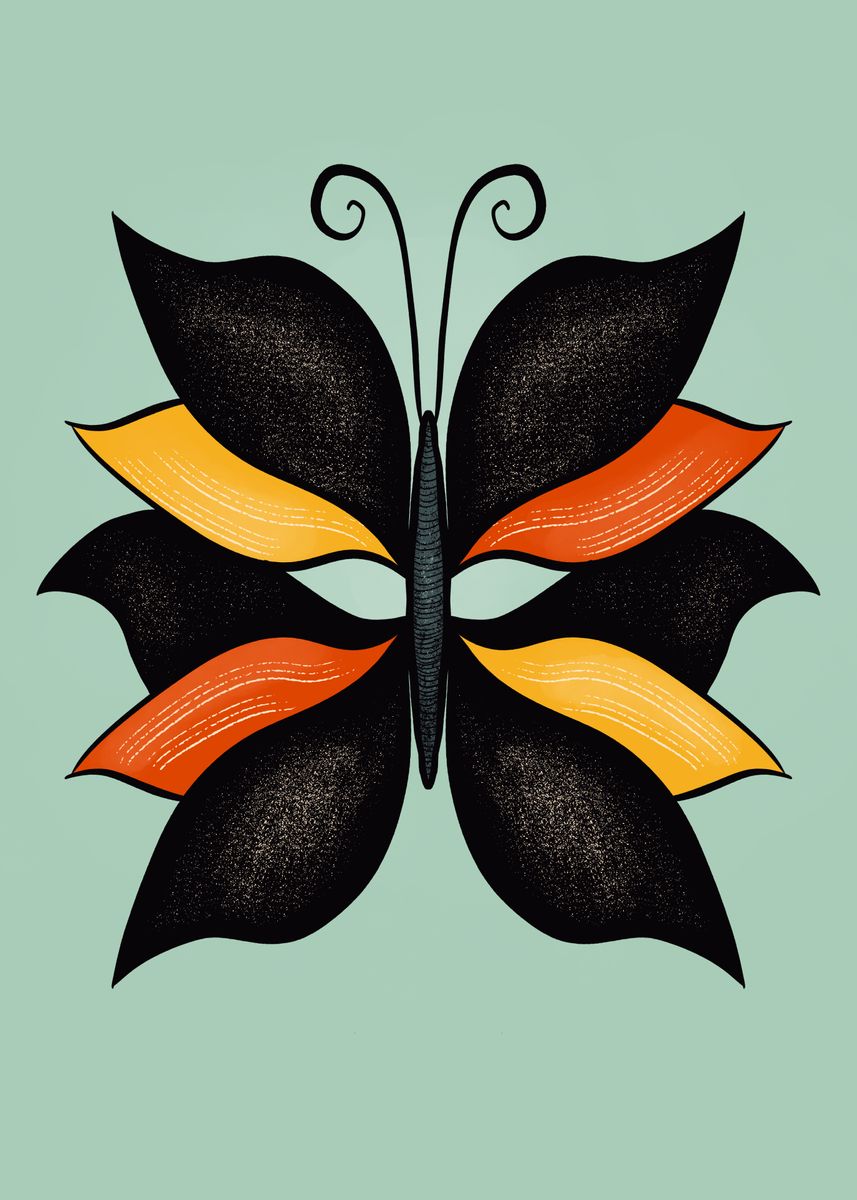 'Abstract Butterfly Insect' Poster by Boriana Petrova | Displate