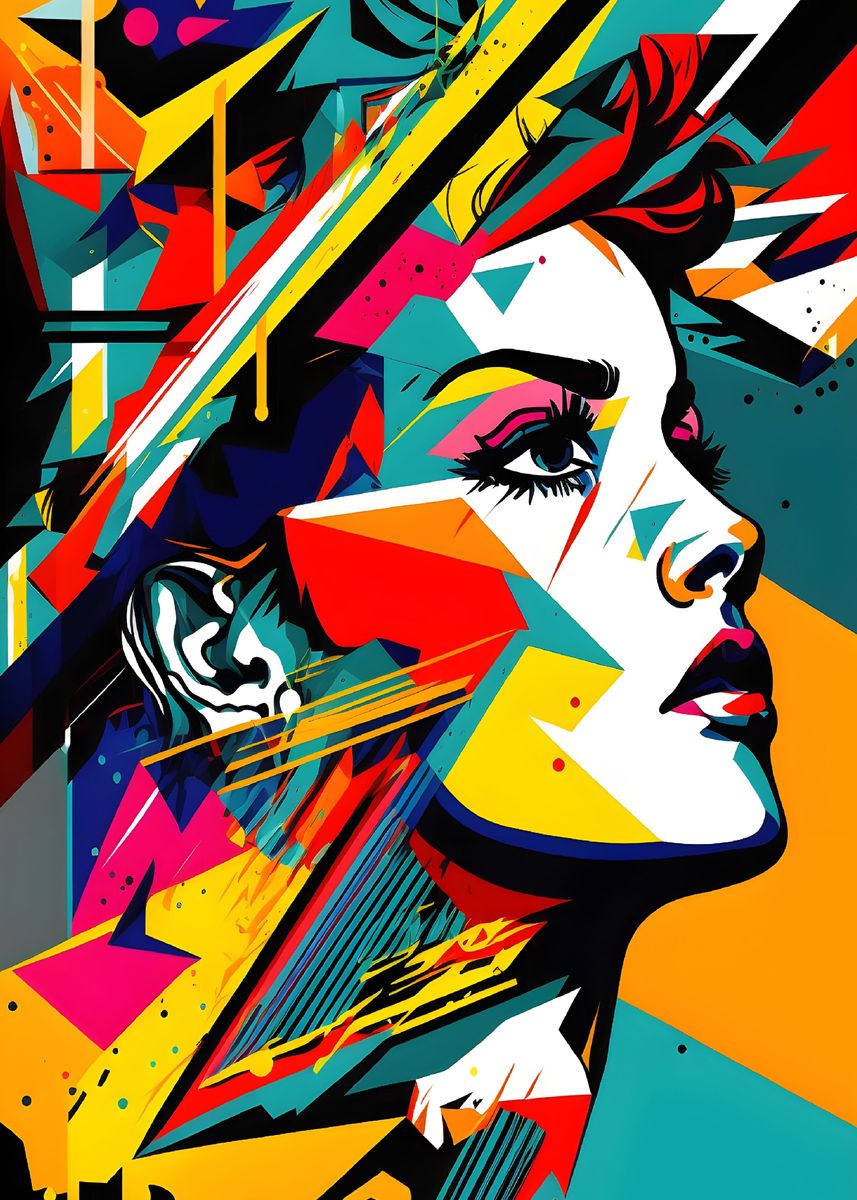 'Abstract Pop Art' Poster, picture, metal print, paint by Maël Sterlin ...