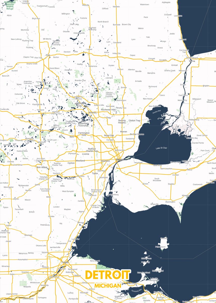 'Poster Detroit' Poster, picture, metal print, paint by Ricardo Costa ...