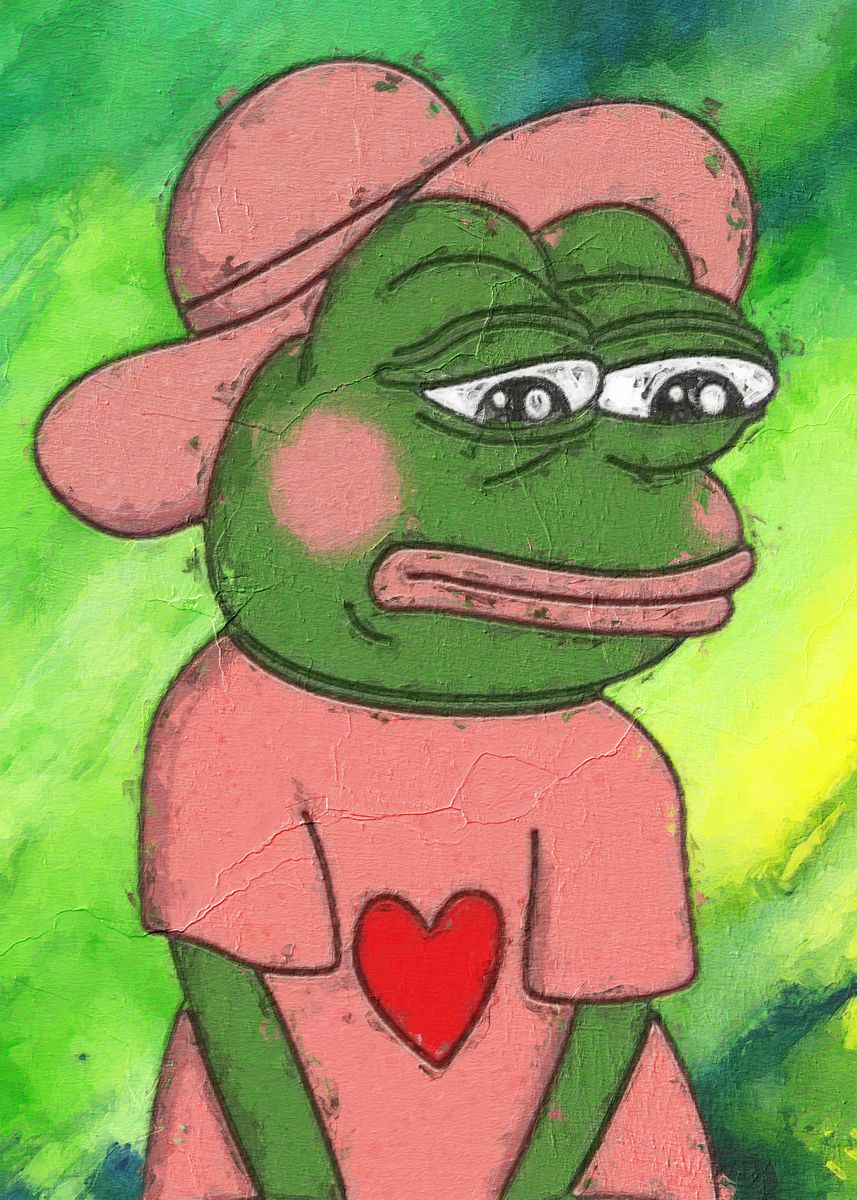 'Pepe the frog' Poster, picture, metal print, paint by Meme Daily ...