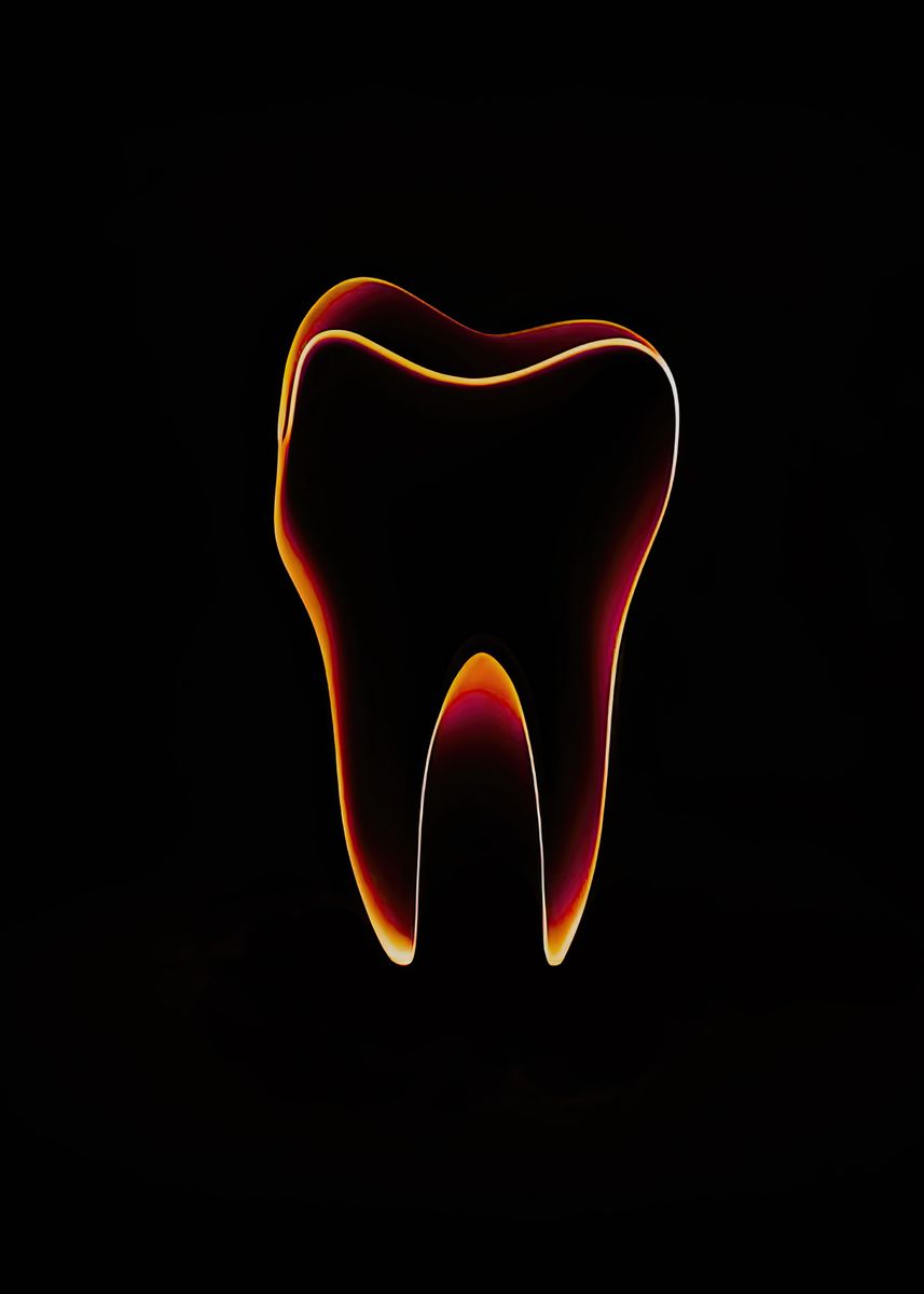 'Red Tooth' Poster, picture, metal print, paint by Dr Picture | Displate