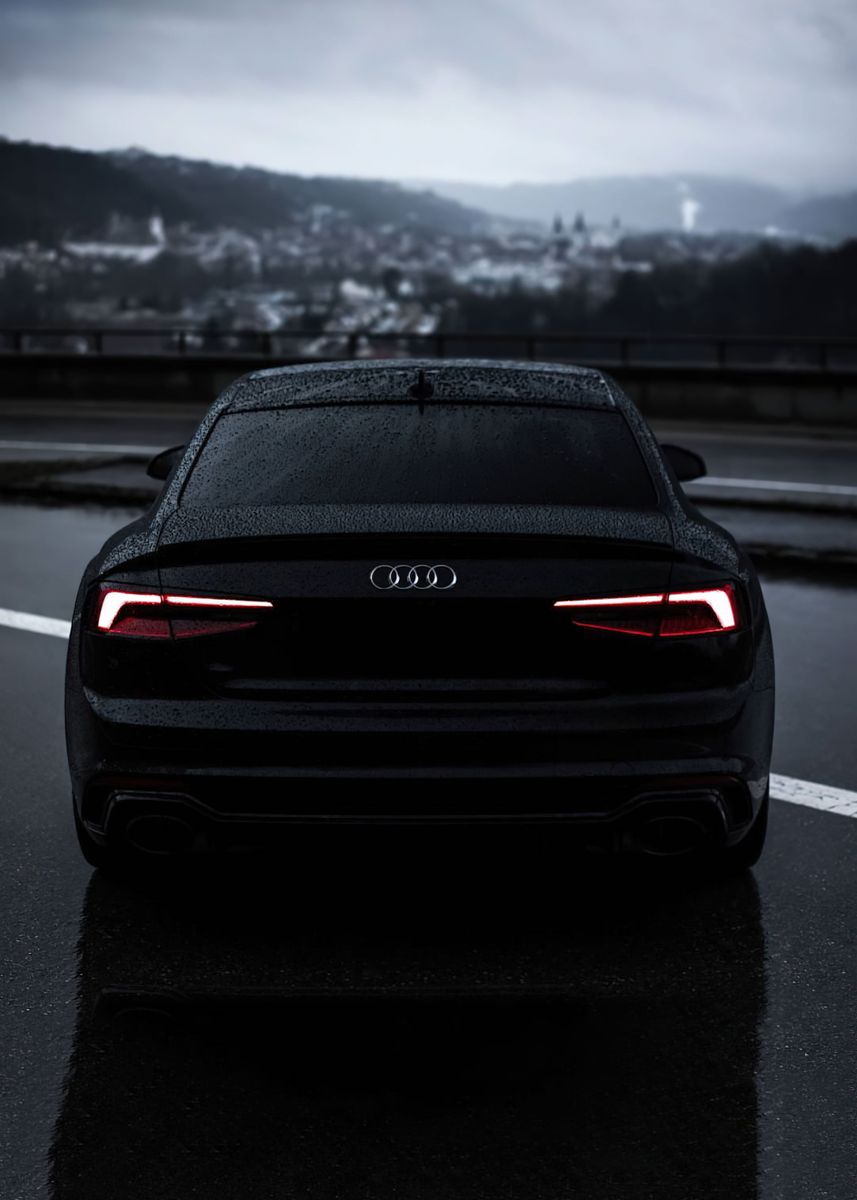 'Black Audi' Poster, picture, metal print, paint by Richard Art | Displate
