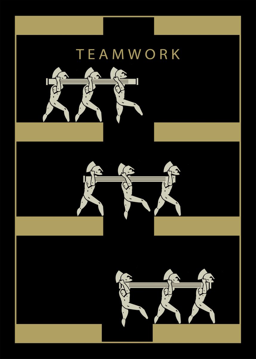 'Teamwork' Poster, picture, metal print, paint by Conceptual ...