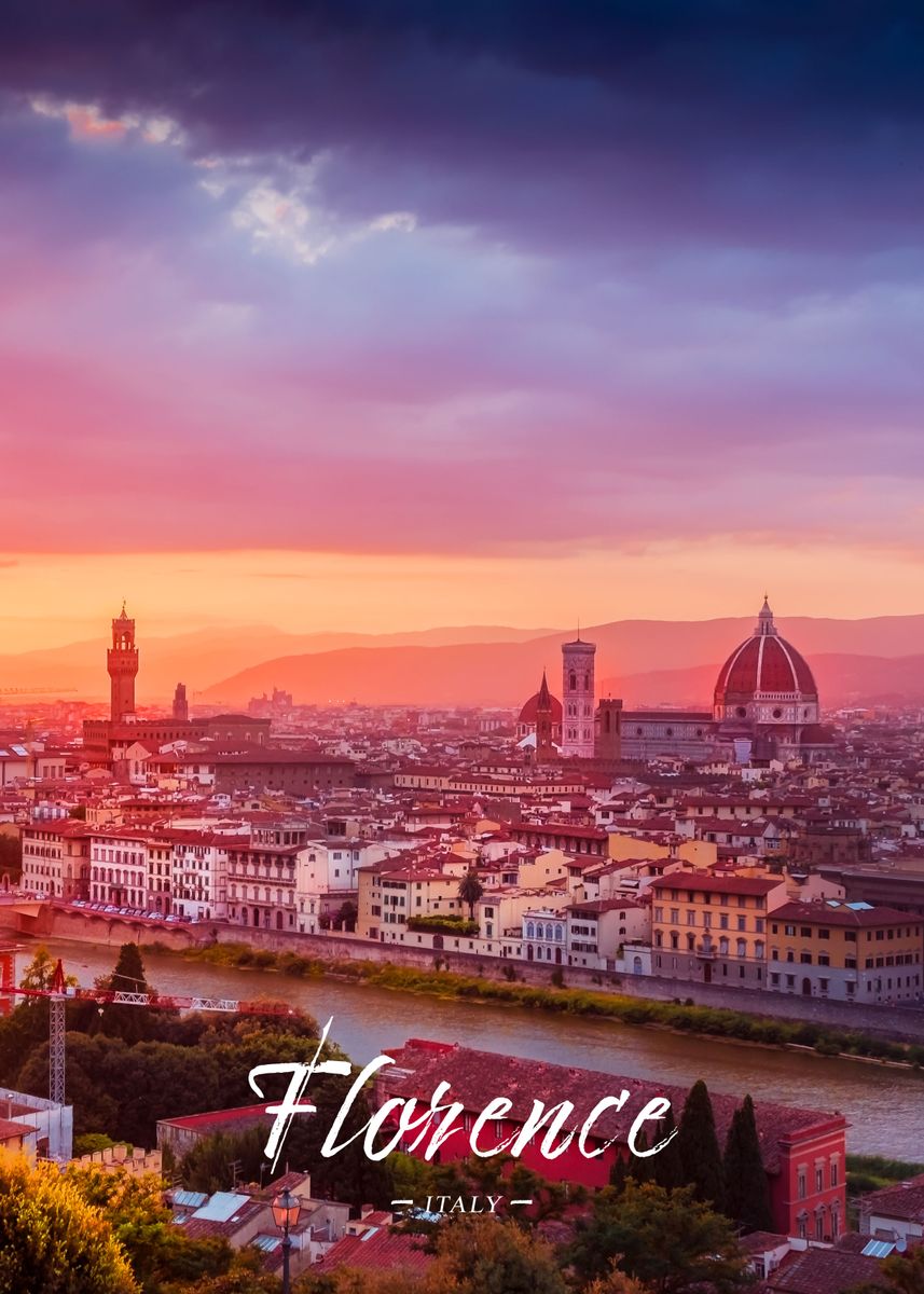 'Florence' Poster, picture, metal print, paint by MyDigitalMind | Displate