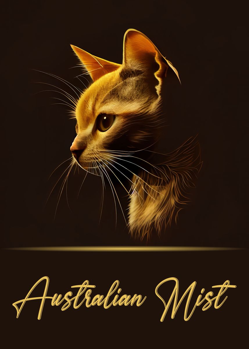 'Australian Mist Portrait' Poster, picture, metal print, paint by ...