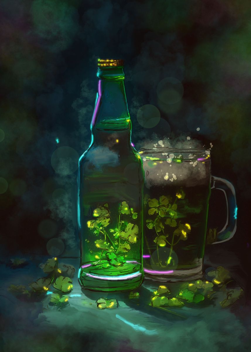 'Cool Green' Poster, picture, metal print, paint by Charles Michael ...