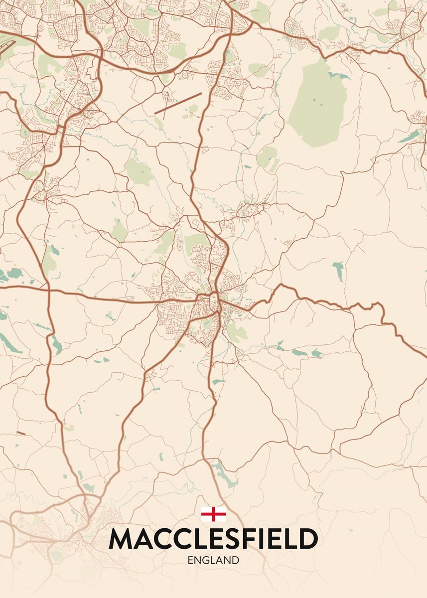 'Macclesfield UK' Poster, picture, metal print, paint by IMR Designs ...