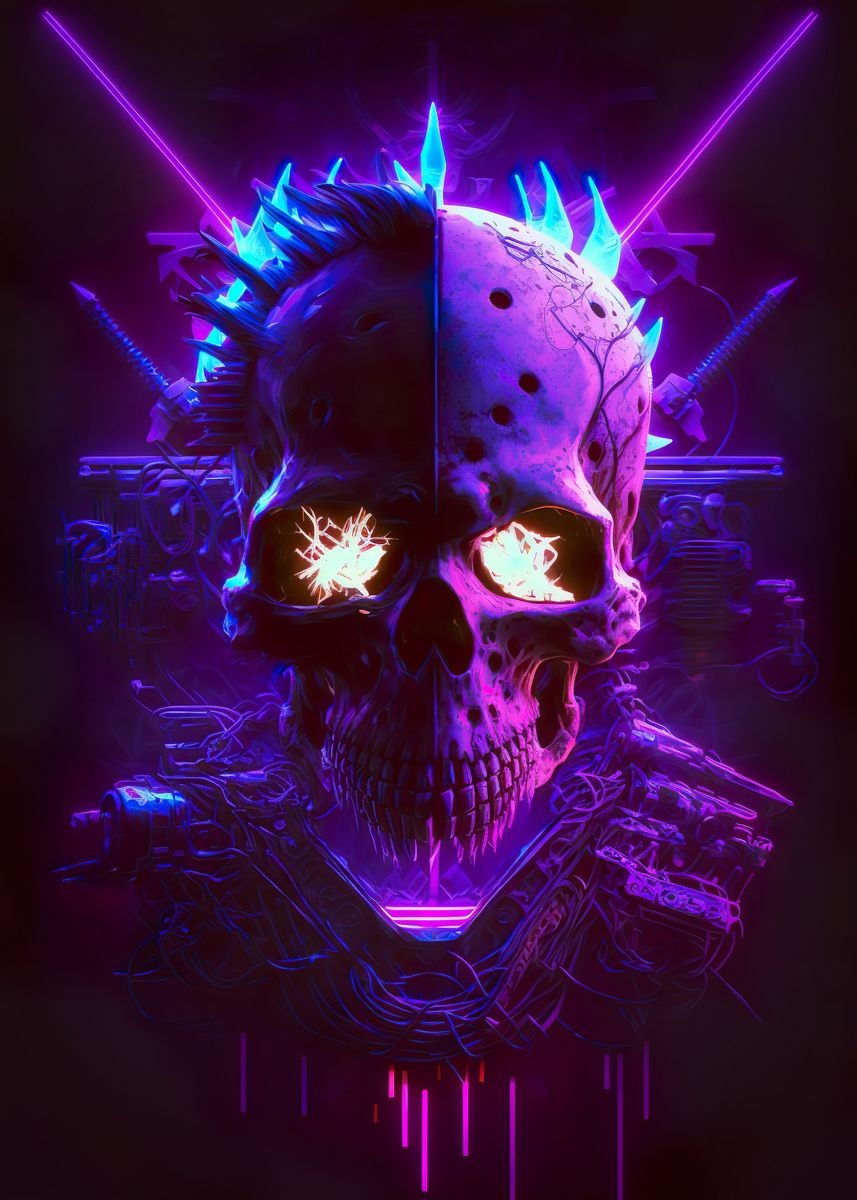 'Data Skulls' Poster by Ilyrin | Displate