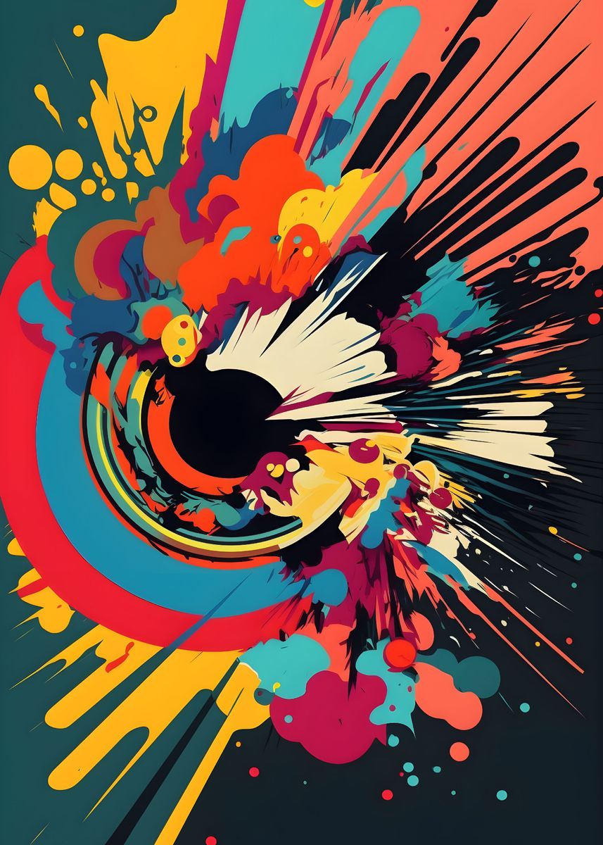 'Abstract Pop Art' Poster, picture, metal print, paint by Maël Sterlin ...