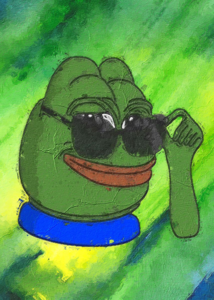 'Pepe the frog' Poster, picture, metal print, paint by Meme Daily ...