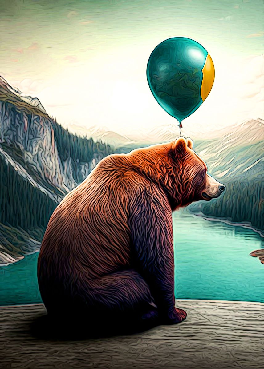 'Bear' Poster, picture, metal print, paint by khoa doan | Displate