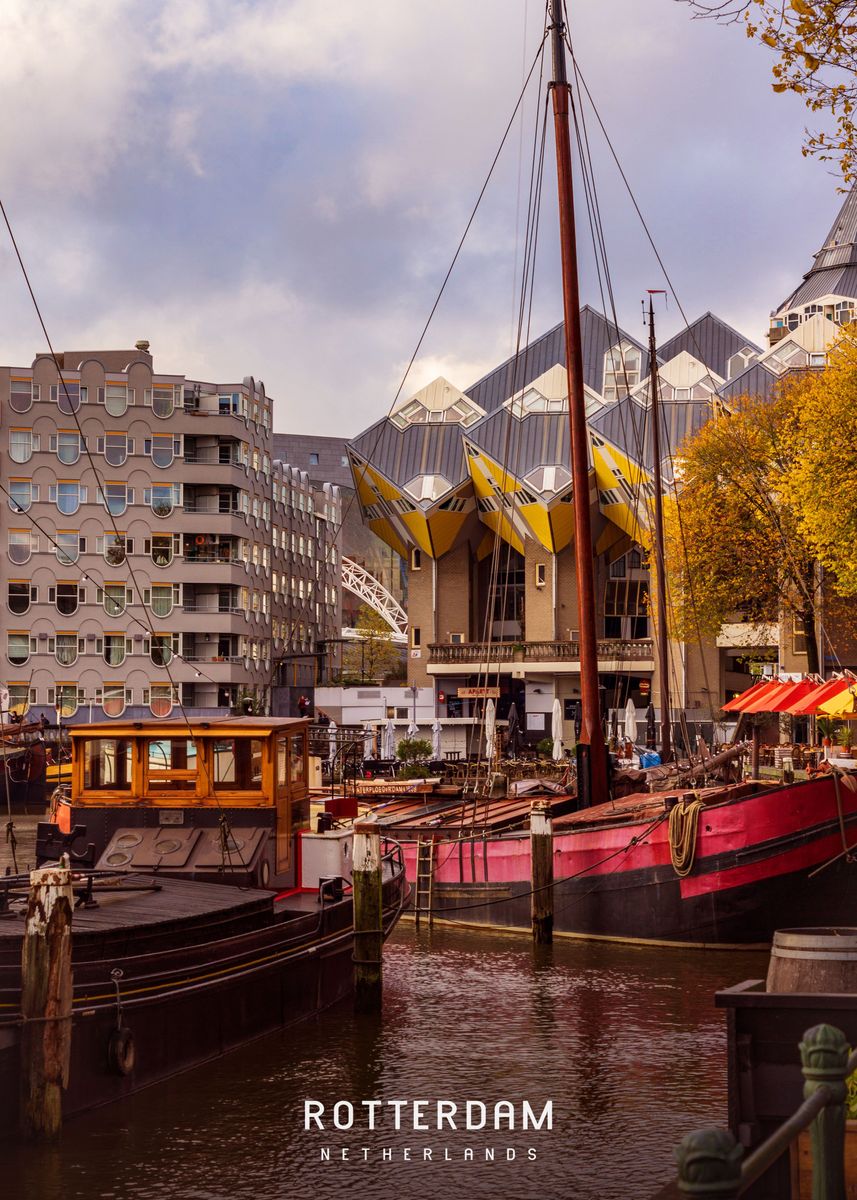 'Rotterdam ' Poster, picture, metal print, paint by Big City | Displate