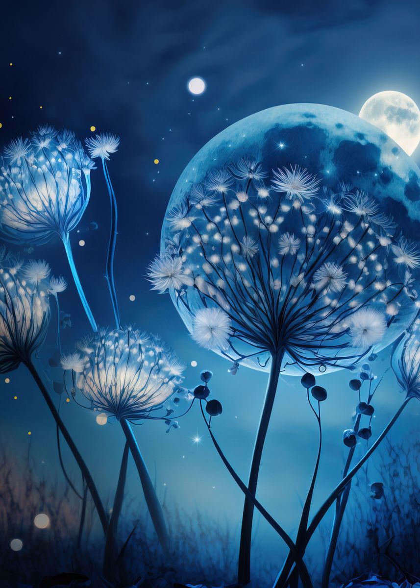 'Dandelions Wall art' Poster, picture, metal print, paint by Ali Ch ...