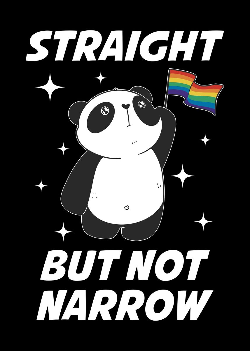 'Straight But Not Narrow' Poster, picture, metal print, paint by ...