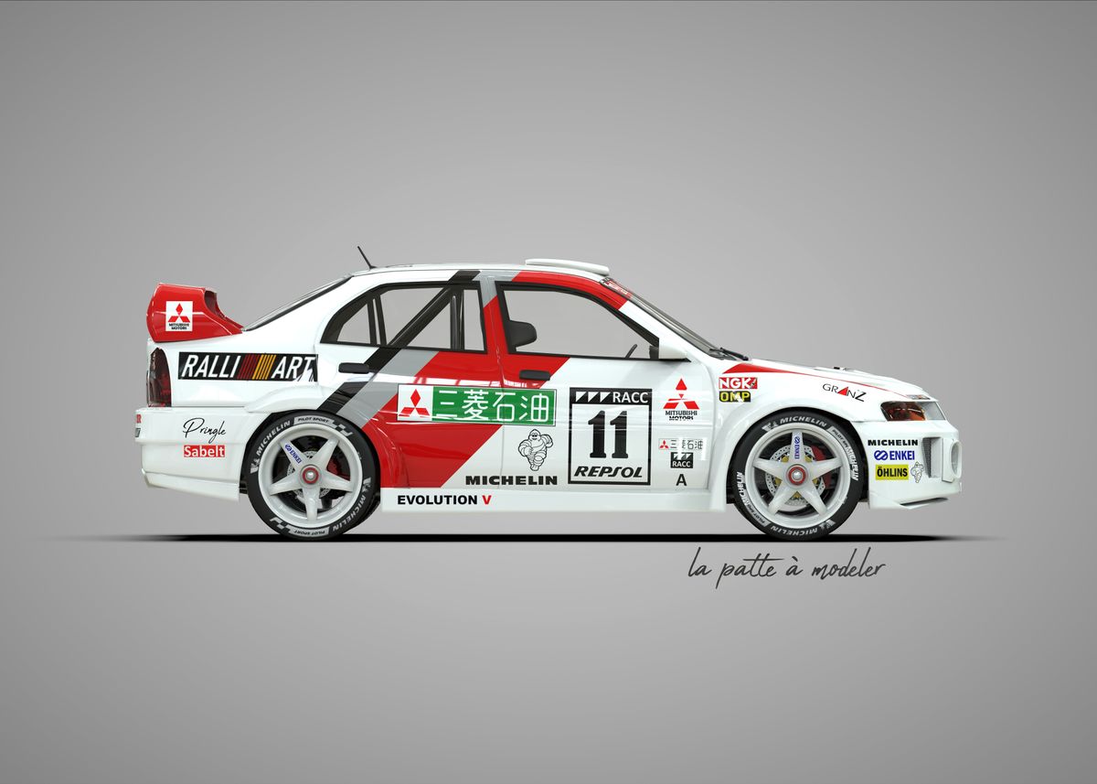 'Mitsubishi Lancer Evo' Poster by LAPATTEAMODELER | Displate