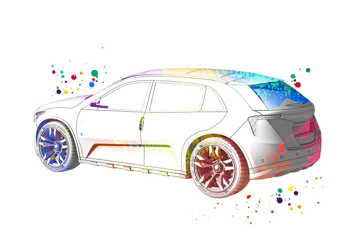 'Car sketch' Poster by Anderson Felix | Displate