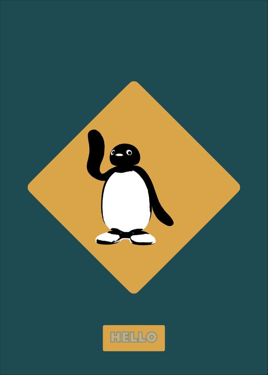 'Hello Noot Noot' Poster, picture, metal print, paint by Aesthetic ...