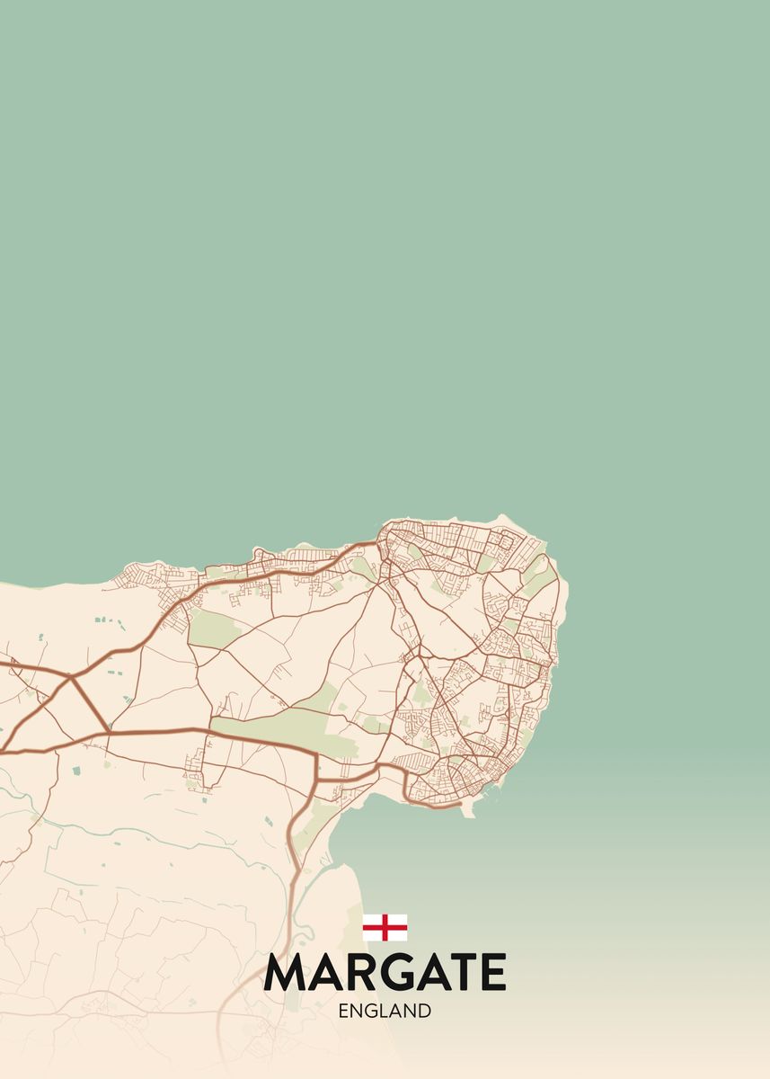 'Margate UK' Poster, picture, metal print, paint by IMR Designs | Displate