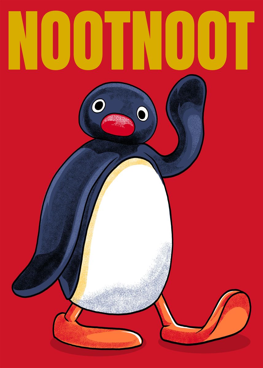 'Noot Noot Pinguin Meme' Poster, picture, metal print, paint by Adam ...