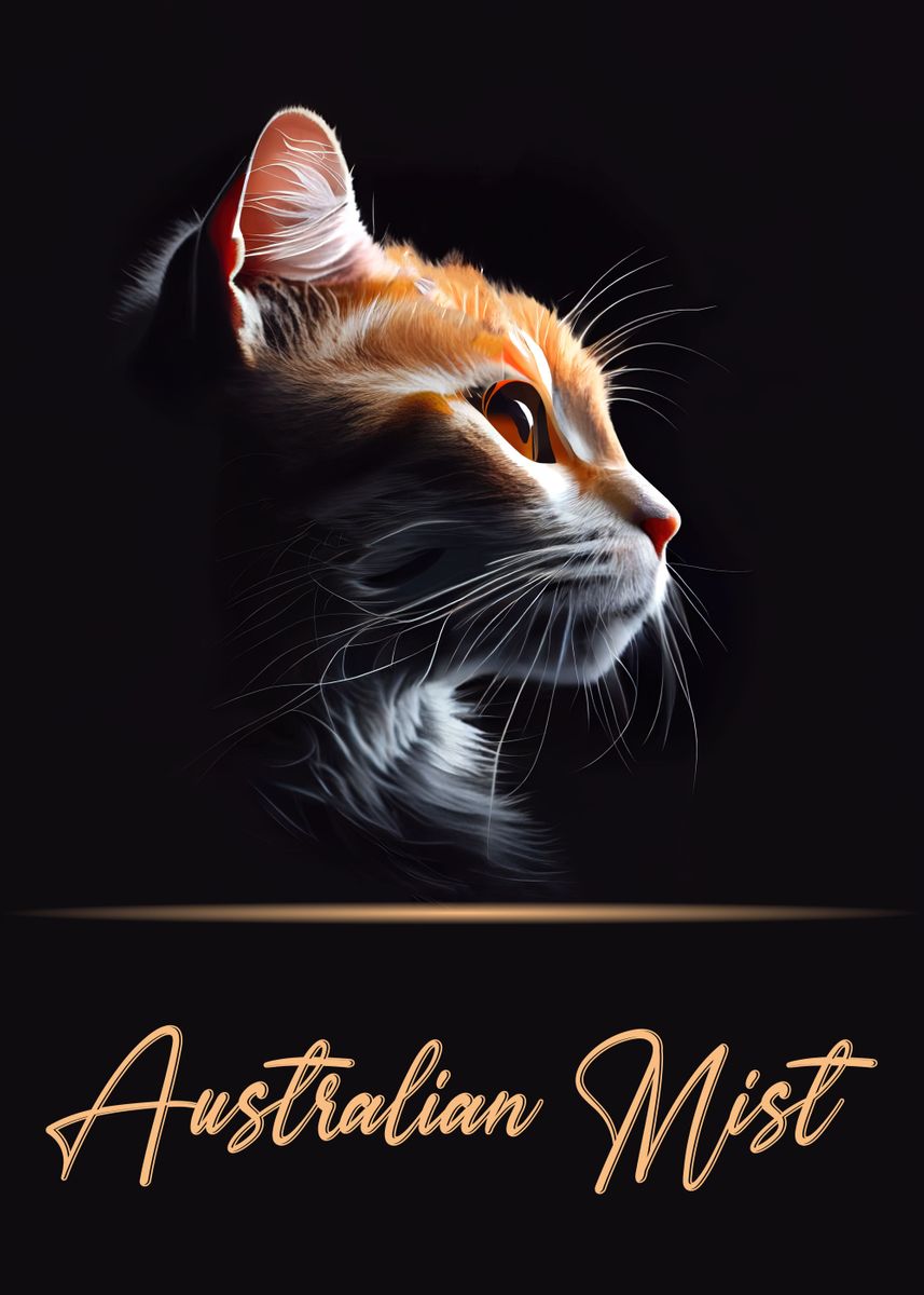 'Adorable Australian Mist' Poster, picture, metal print, paint by ...