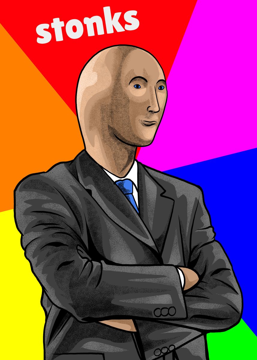 'Stonks Guy Meme' Poster by Adam Project | Displate