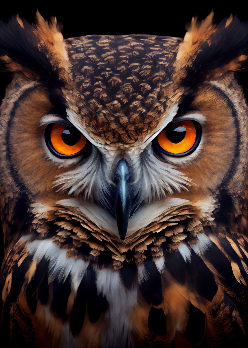 'Owl Cool' Poster, picture, metal print, paint by DecoyDesign | Displate