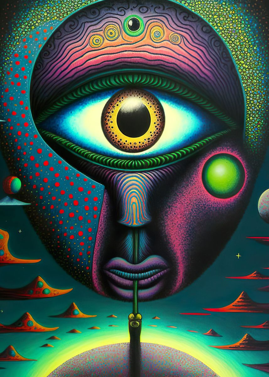 'Beyond Perception' Poster, picture, metal print, paint by TESSERACT 07 ...