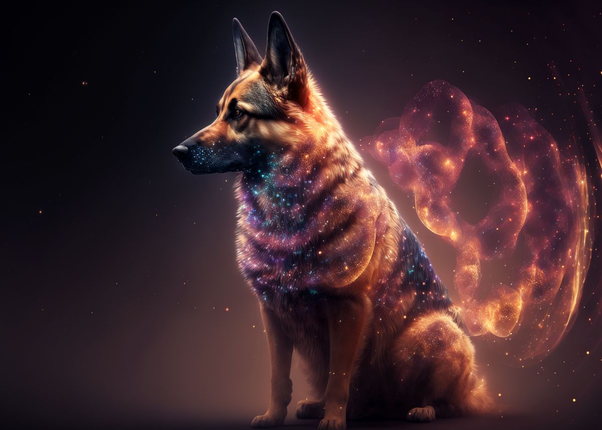 'Spirit German Shepherd' Poster by Jiri Hodecek | Displate